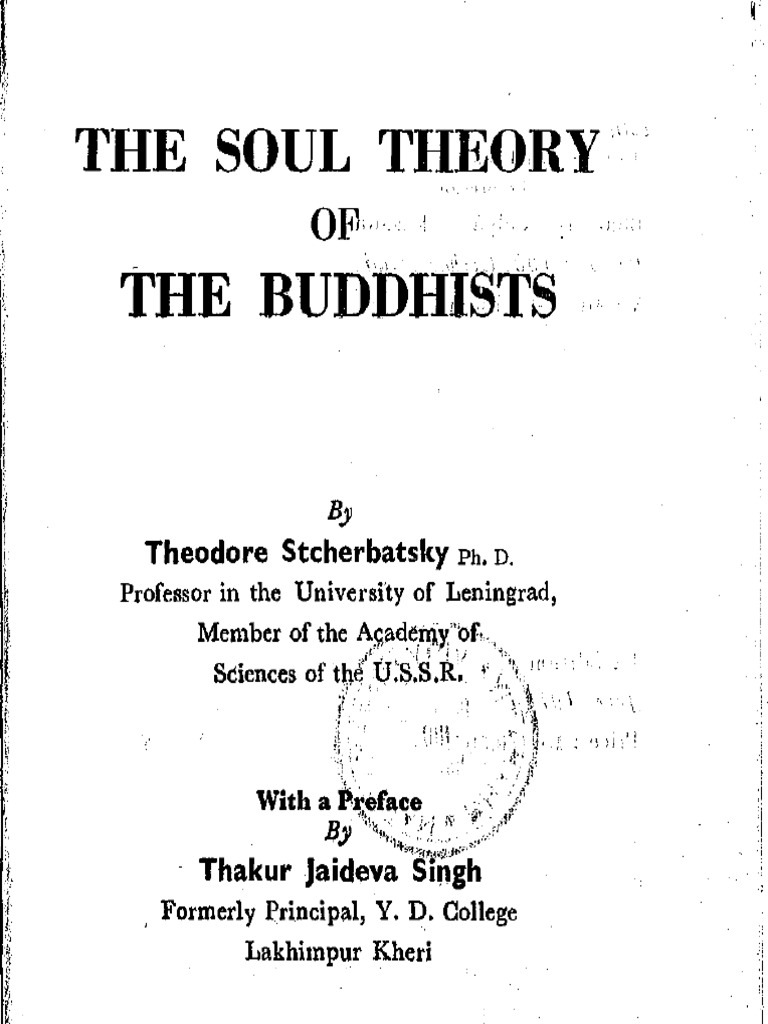 Soul Theory of The Buddhists | PDF | Buddhist Philosophy | Perception