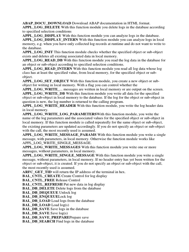 ABAP Knowledge | PDF | Subroutine | File Format
