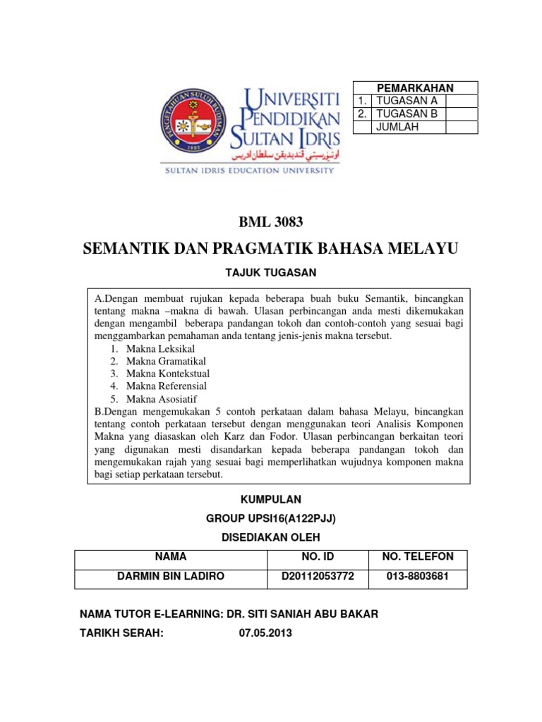 BML 3083 Kajian Keperpustakaan | PDF | Seni & Disiplin Bahasa