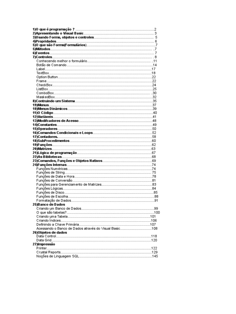 Apostila Visual Basic | PDF | Basic | Janela (informática)
