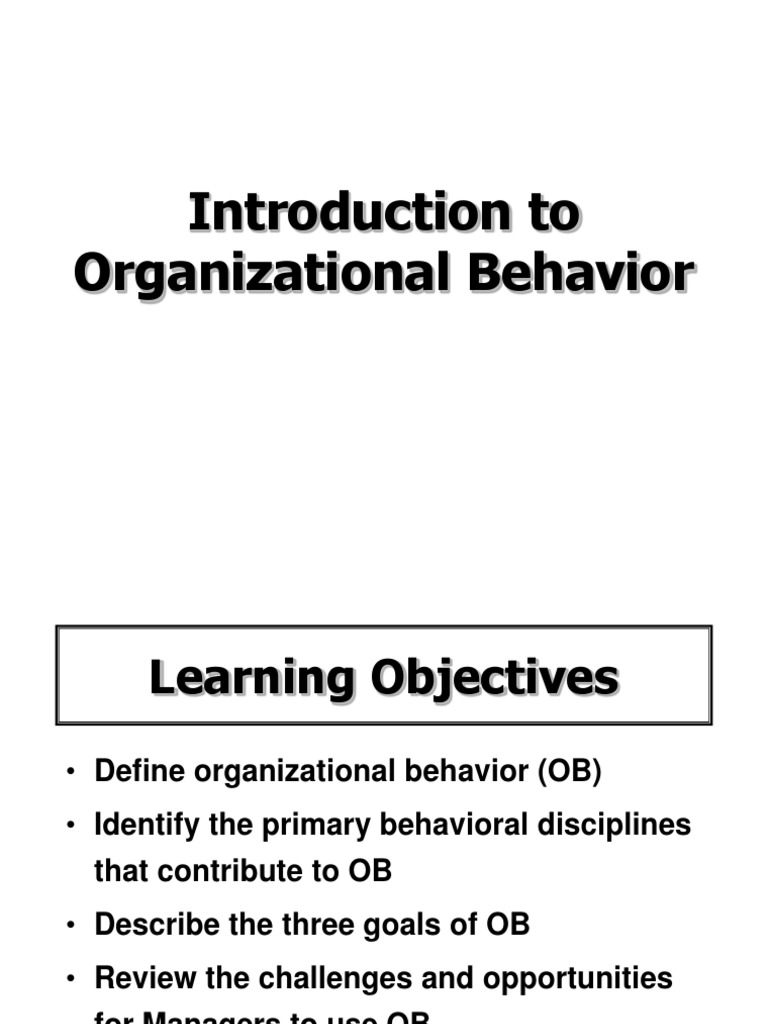 Organizational Behavior Essentials | PDF | Career & Growth