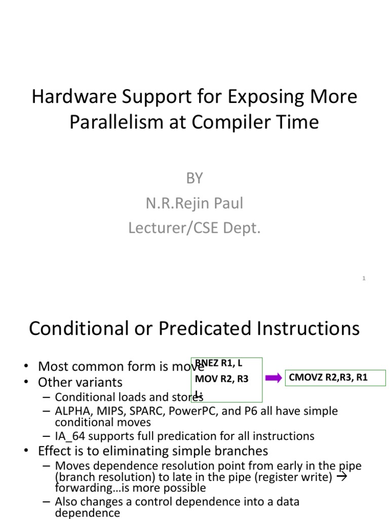 3.hardware Support For Exposing Parallelism | PDF | Instruction Set ...