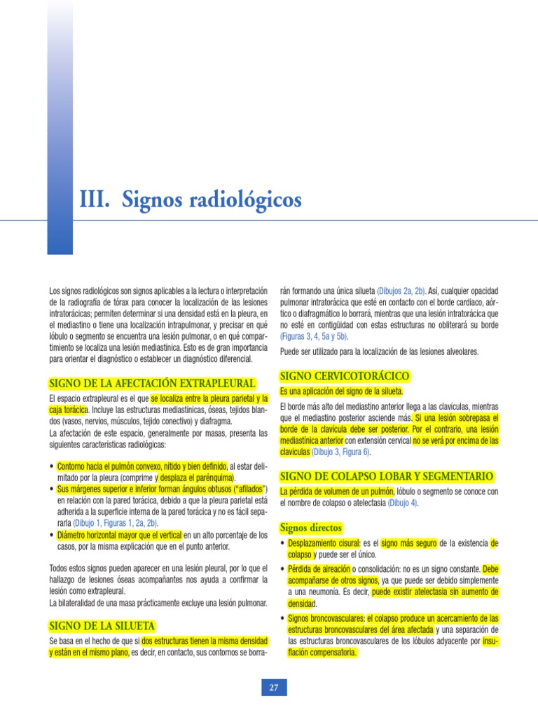 Signos Radiologicos | PDF | Pulmón | Tórax
