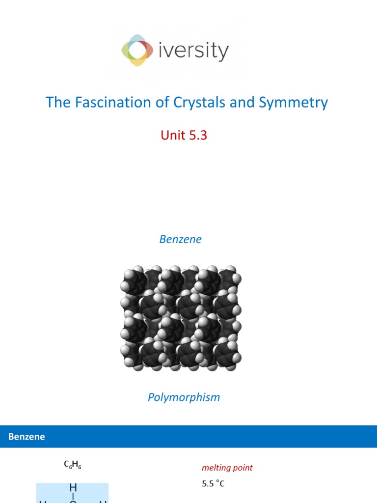 Crystallography: Benzene and Polymorphism | PDF | Teaching Methods ...