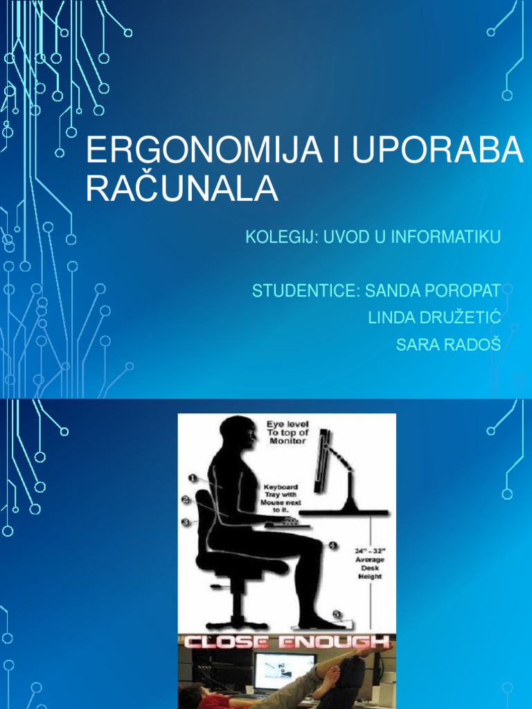 Ergonomija I Uporaba Računala | PDF