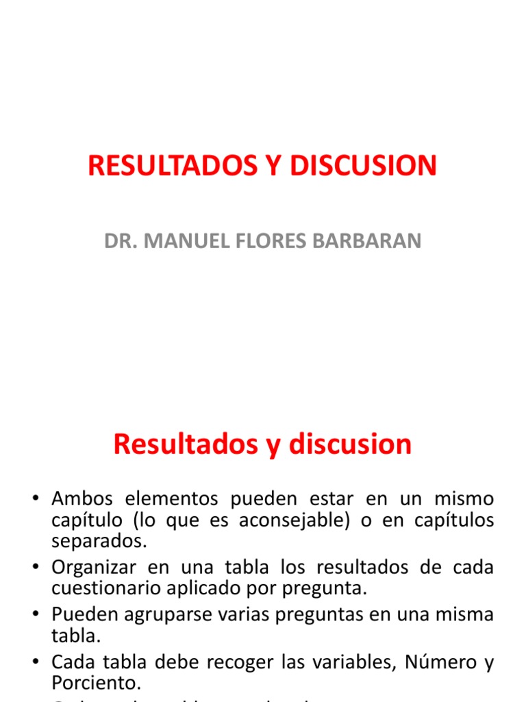 Resultados y Discusion | PDF | Estadísticas | Información
