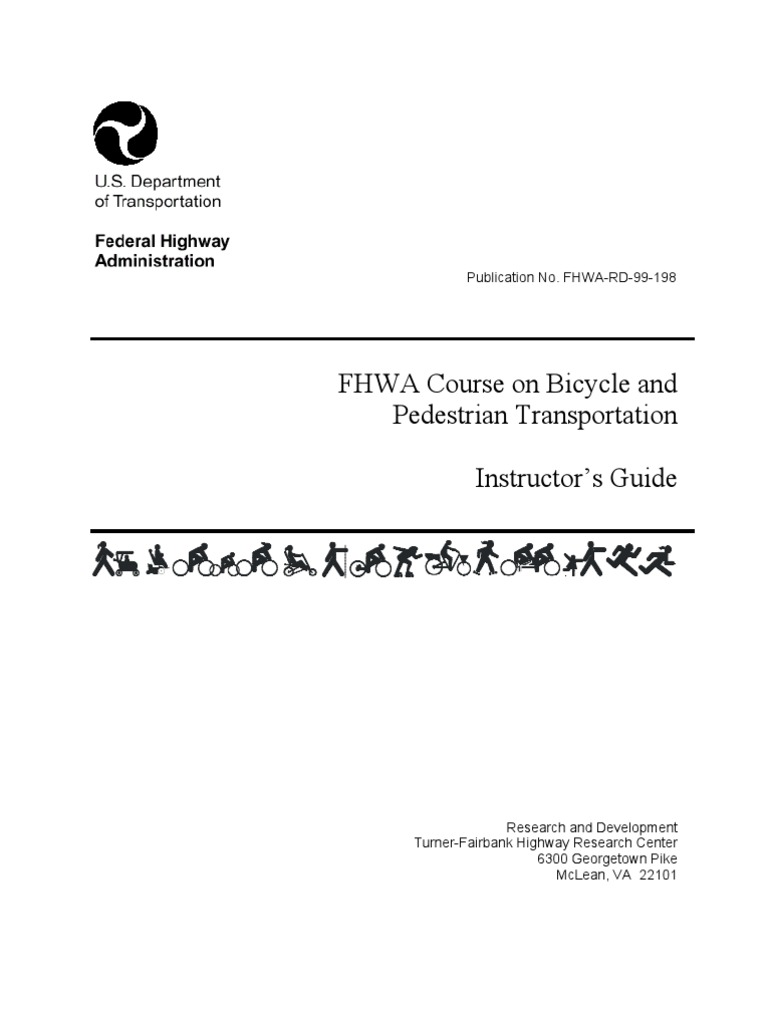 Us Fhwa - Course On Bicycle and Pedestrian Transportation - Instructor ...