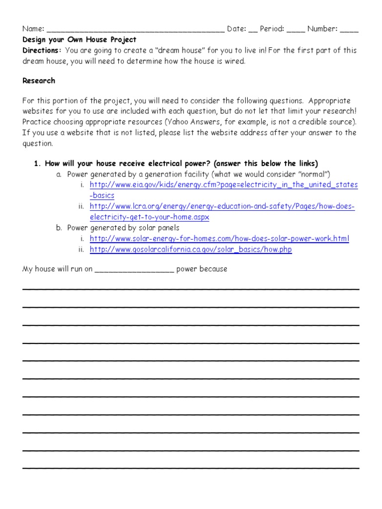 Dream House Design Project | PDF | Electricity | Kitchen