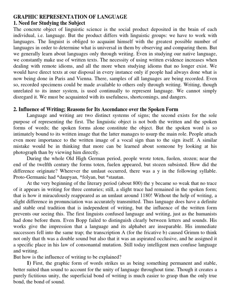 Graphic Representation of Language | PDF | Orthography | Alphabet