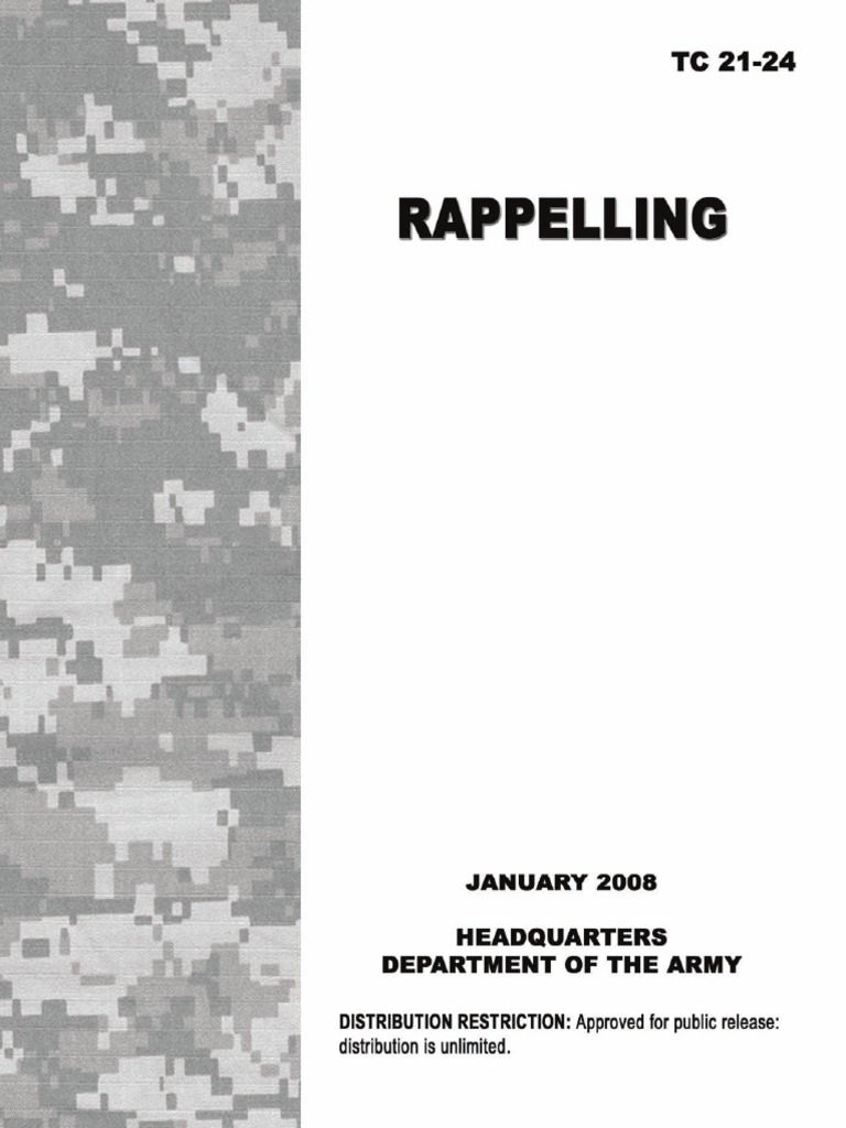 Army Rappelling Manual TC 21-24 | PDF