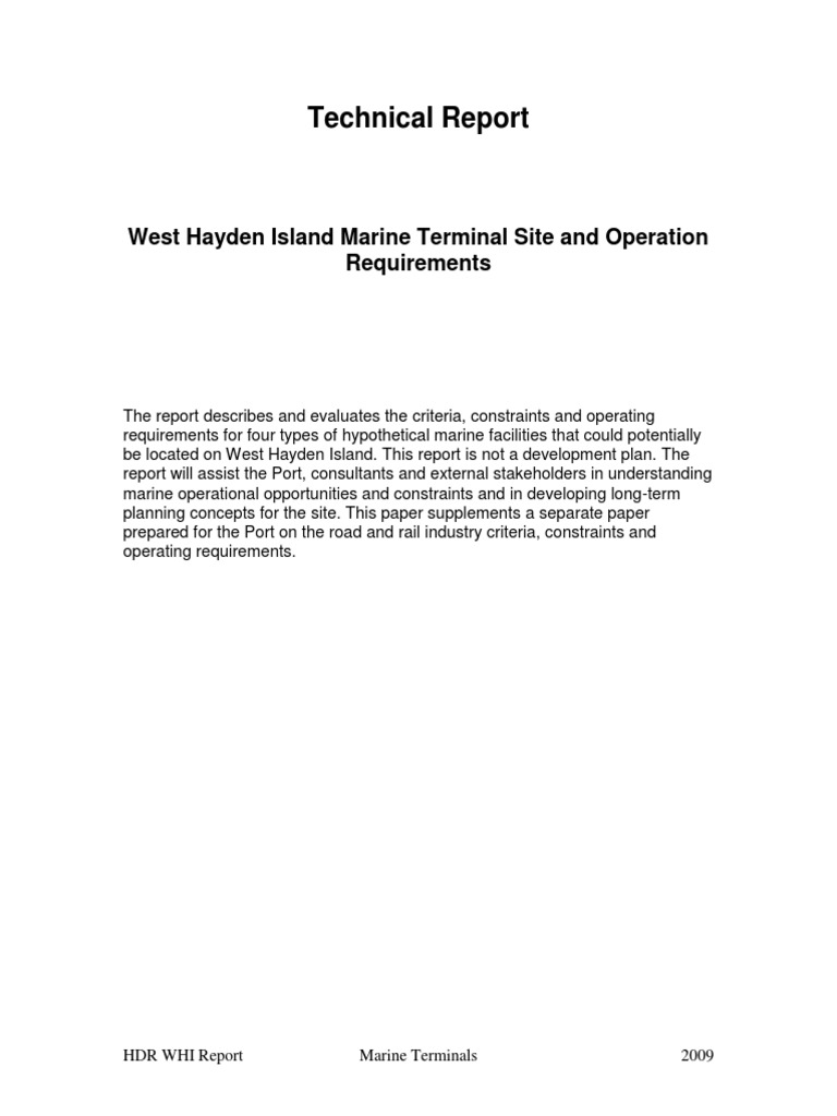 Technical Report | PDF | Ships | Containerization