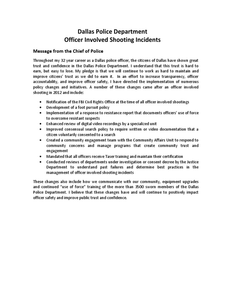 OIS Webpage Message Combined1 | PDF | Deadly Force | Police