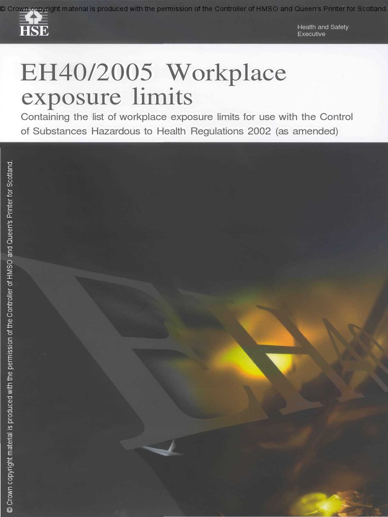 Eh40 (WEL) | PDF | Occupational Safety And Health | Chemical Compounds