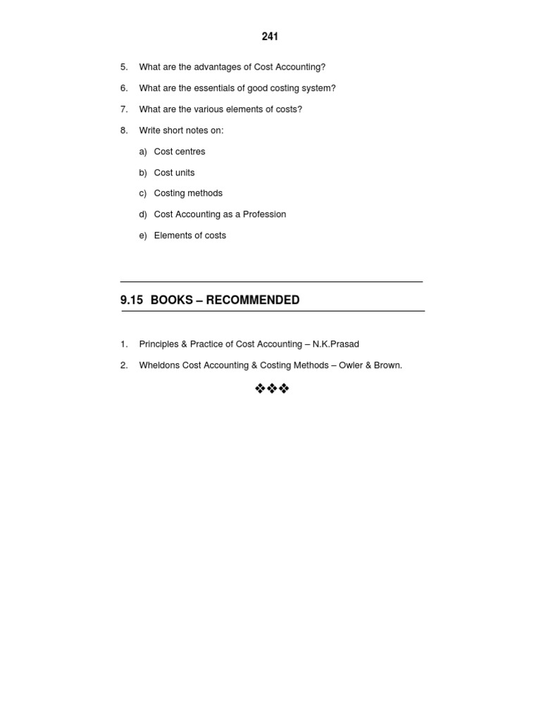 Accounting Costing | PDF | Income Statement | Cost Of Goods Sold