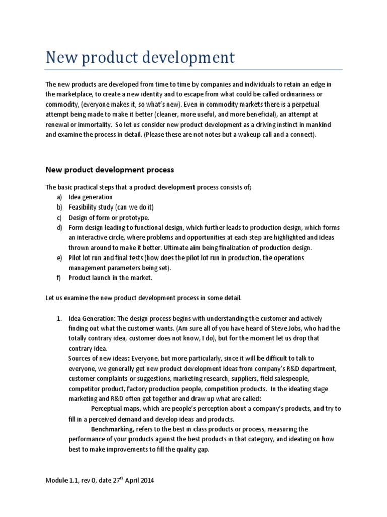 New Product Development | PDF | New Product Development | Reliability ...