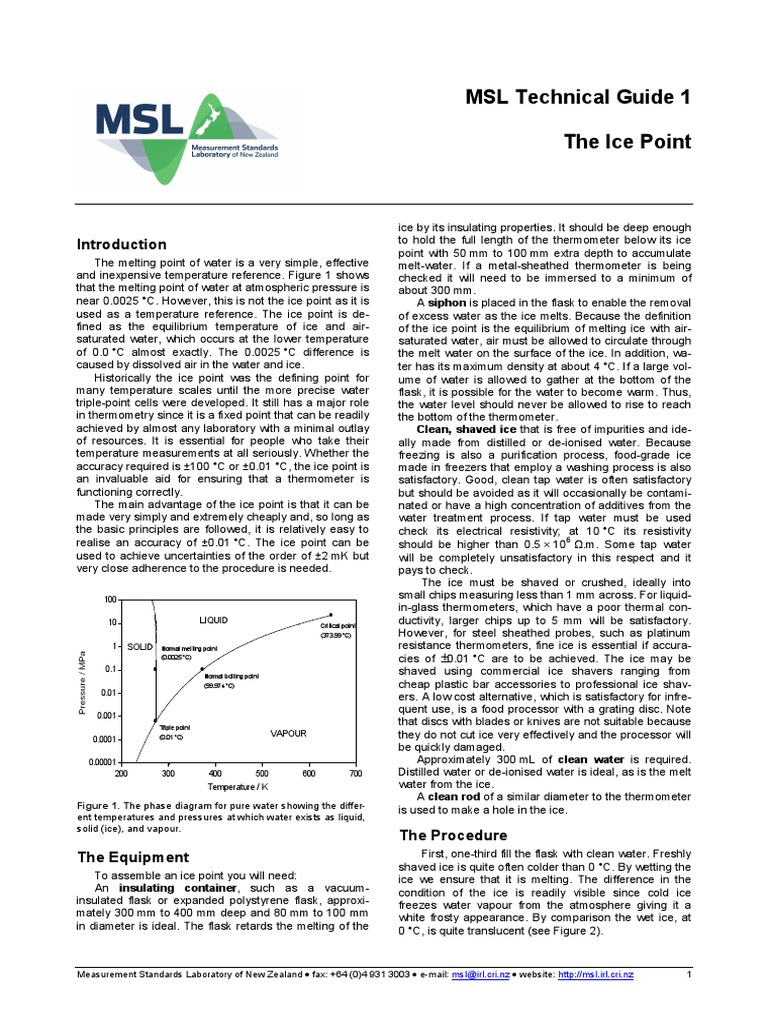 Understanding the Ice Point Method | PDF | Thermometer | Celsius