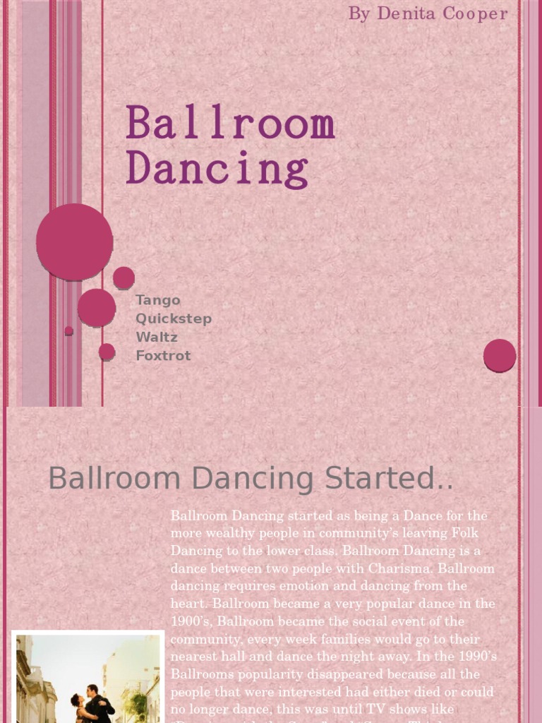 Arts Yr9 Dance Dance Styles Student Work Ballroom Dancing Pdf