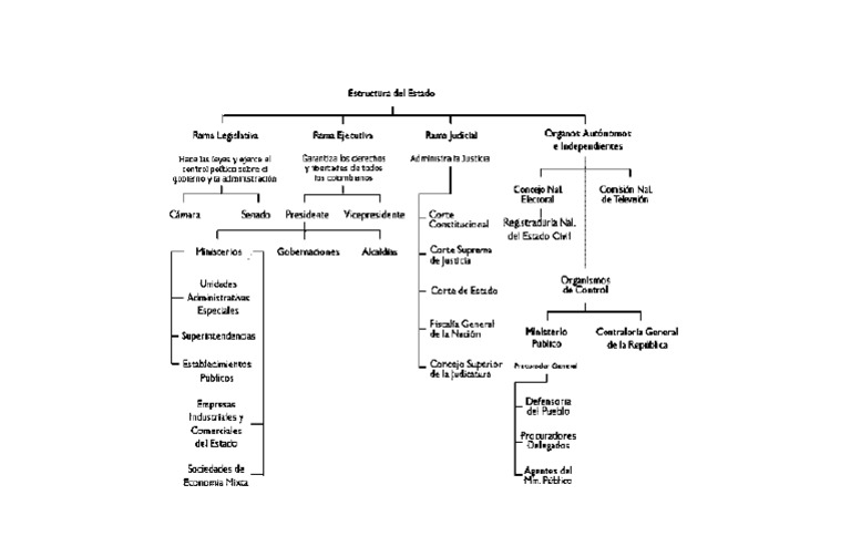 Mapa Conceptual Ramas Del Poder Publico | PDF
