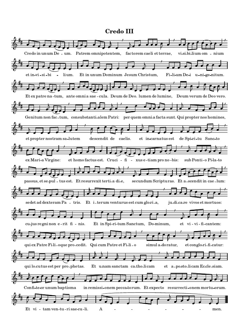 Credo III del tema gregoriano