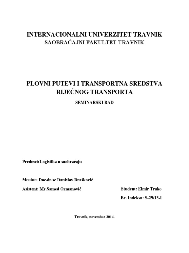 Rijecni Transport | PDF