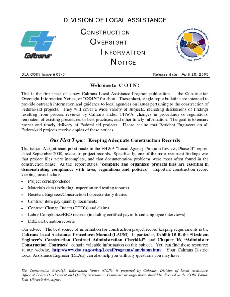 Division of Local Assistance | PDF | Regulatory Compliance | Business
