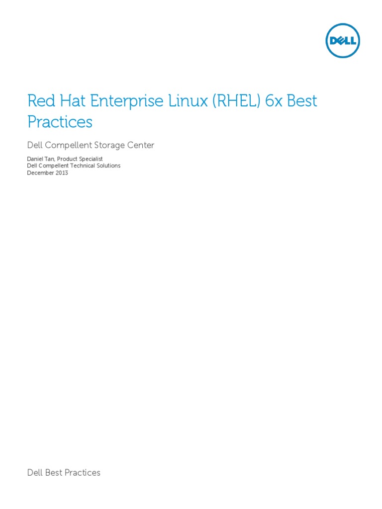 Dell Compellent Red Hat Enterprise Linux (RHEL) 6x Best Practices | PDF ...