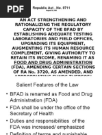 Ra 9711 | PDF | Food And Drug Administration | Medical Device