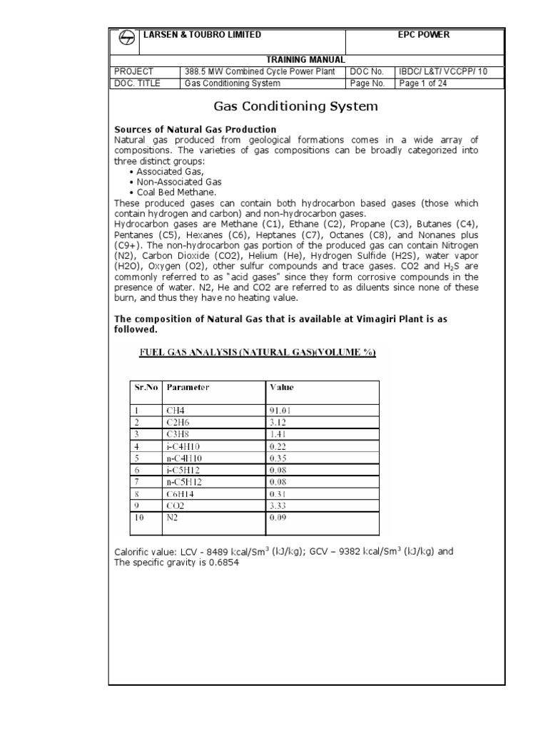 Importance of Gas Conditioning Systems | PDF | Natural Gas | Combustion