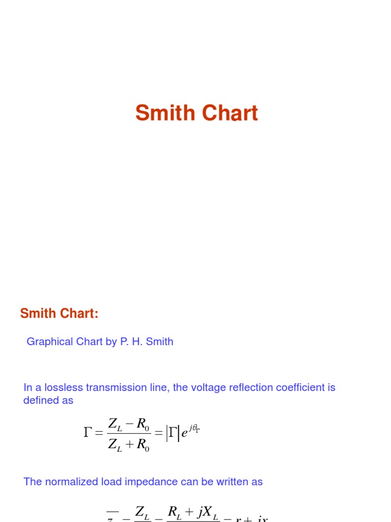 Smith Chart Basics and Examples | PDF | Science & Mathematics