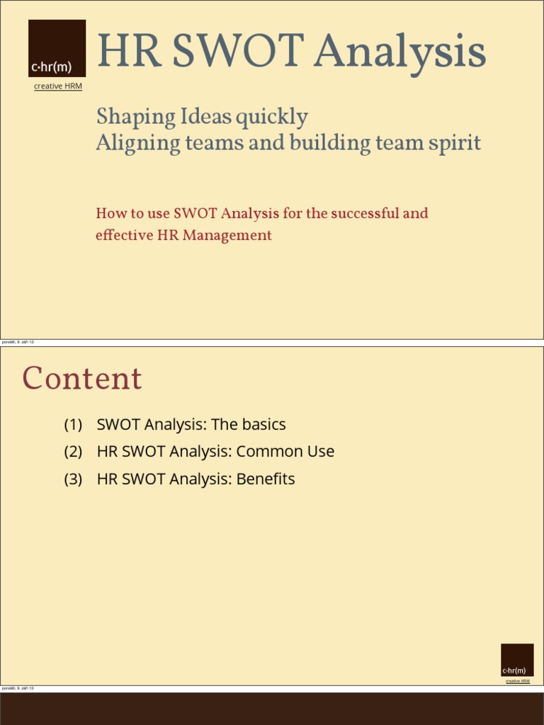 HR Swot | PDF | Swot Analysis | Human Resource Management