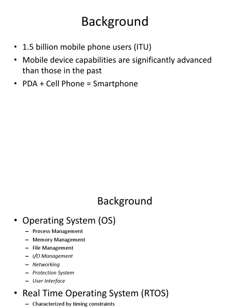 Overview of Mobile Operating Systems | PDF | Operating System | Android ...