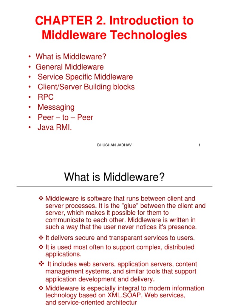 Introduction To Middleware Technologies | PDF | Message Passing ...