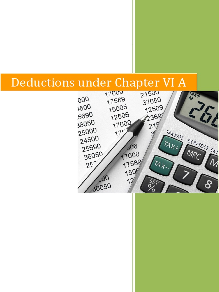 Deductions Under Chapter VI A | Download Free PDF | Tax Deduction ...