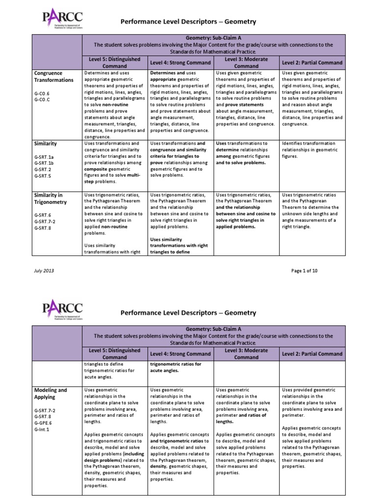 Geometry Performance Indicators | PDF | Trigonometric Functions | Geometry
