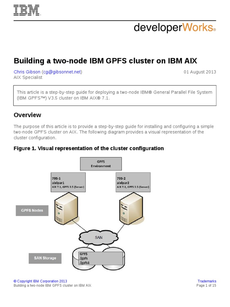 Au Aix Building Two Node Gpfs Cluster PDF | PDF | Computer Cluster ...