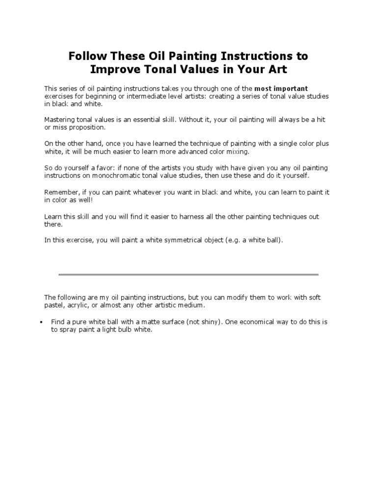 Improve Tonal Values in Your Art | PDF