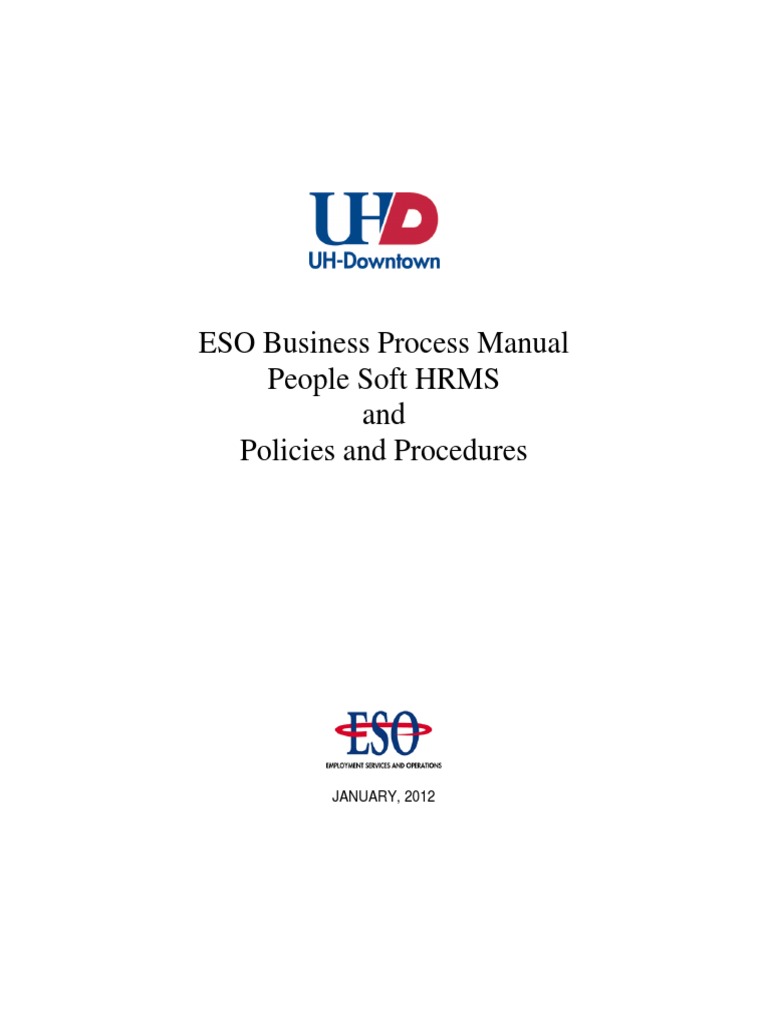 UHD Peoplesoft Hrms Guide | PDF | Payroll | Employment