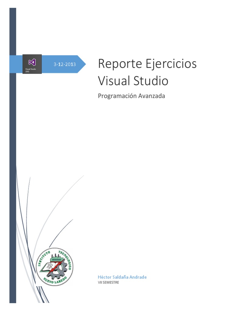 Reporte Ejercicios Visual Studio | PDF | Microsoft Visual Studio | La ...