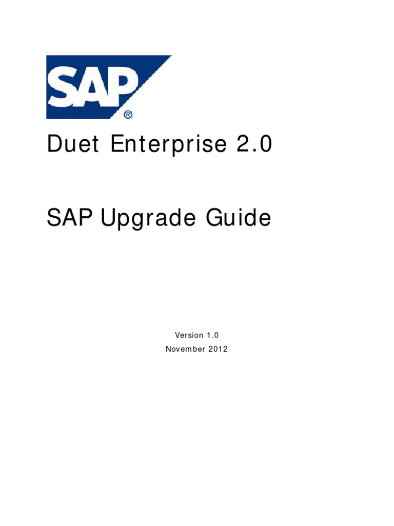 Upgrade - Guide-Duet Enterprise 2.0 | PDF | Share Point | Transport Layer Security
