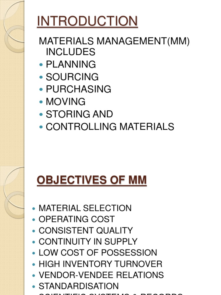 Integrated Material Management Overview | PDF | Receipt | Inventory