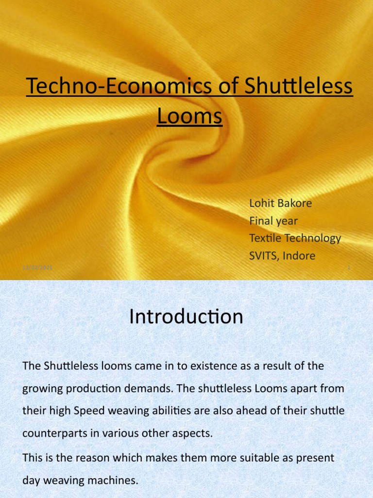 Techno-Economics of Shuttle Less Looms | PDF | Loom | Weaving