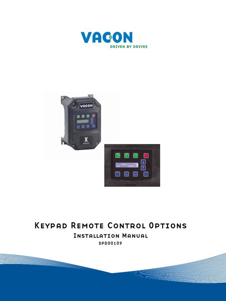 Vacon X Keypad Remote Control Installation Manual | PDF | Electrical ...