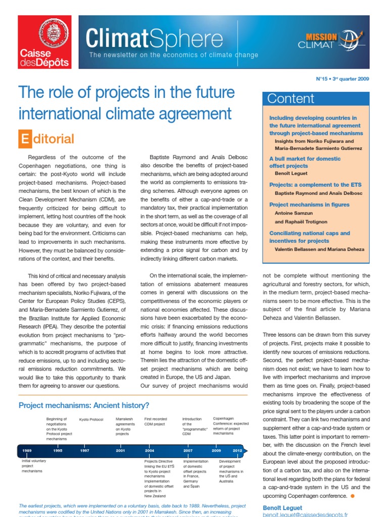 ClimatSphere. The Newsletter On The Economics of Climate Change | PDF ...