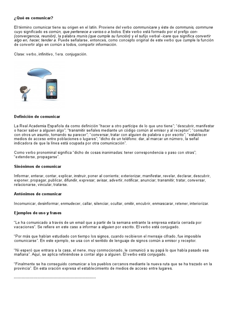 Qué Es Comunicar | PDF | Comunicación | Verbo