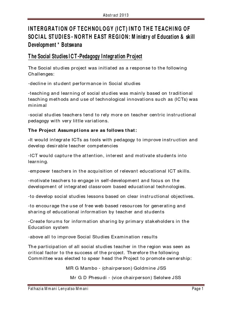 Intergration of Technology2 | PDF | Educational Technology | Teachers