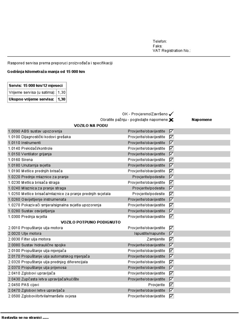 Servisni Radni Nalog | PDF