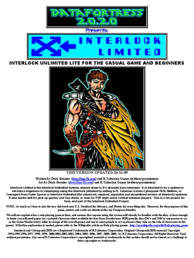 Interlock Unlimited Quick Start Rules | PDF | Spear | Armour