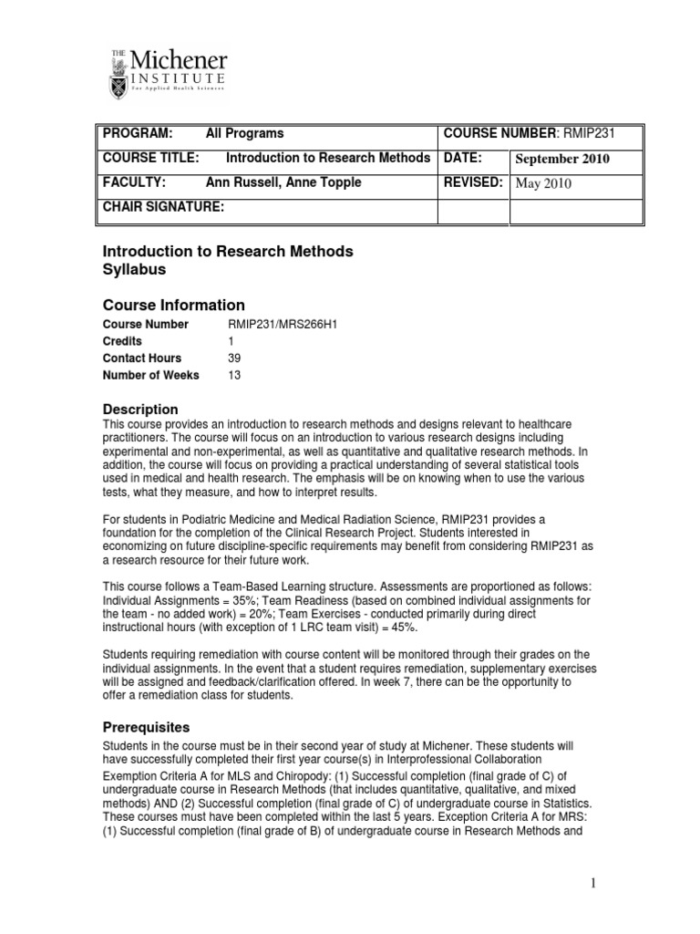 Syllabus Research | PDF | Qualitative Research | Quantitative Research