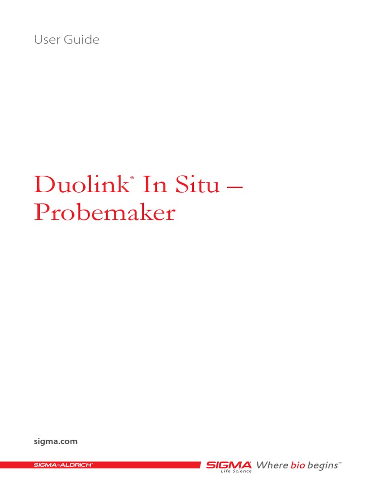 Duolink Probemaker User Manual Proximity Ligation Assay | PDF ...