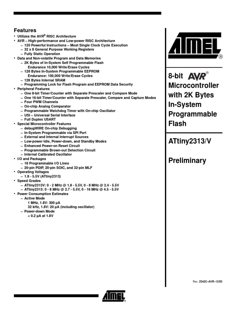 Data Sheet | PDF | Instruction Set | Microcontroller